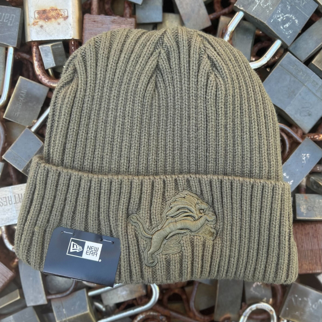 Detroit Lions NFL New Era Olive Colour Pack Knit Toque – The Sport Gallery