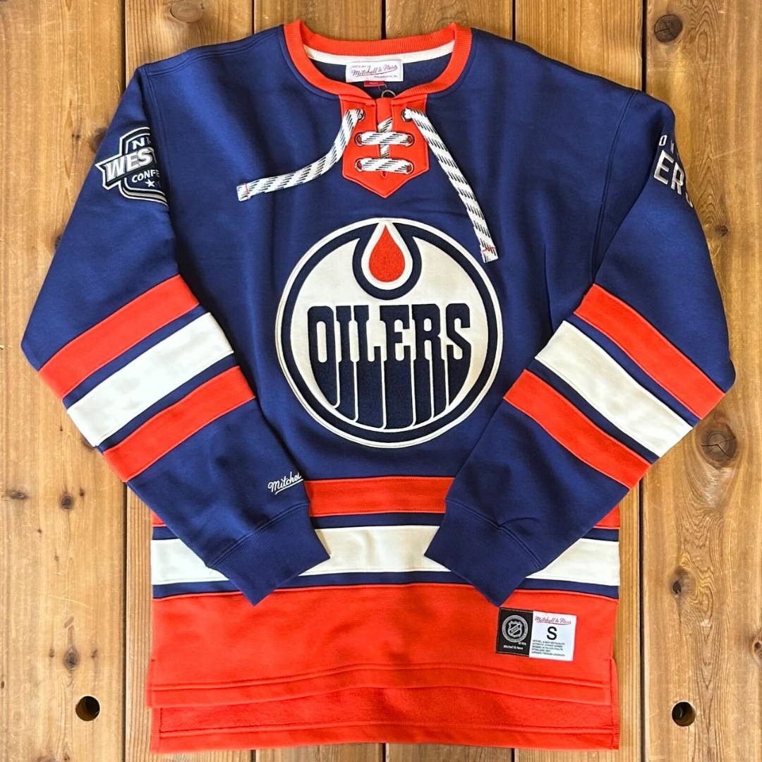 Edmonton Oilers Lace-Up Vintage Jersey Sweater – The Sport Gallery