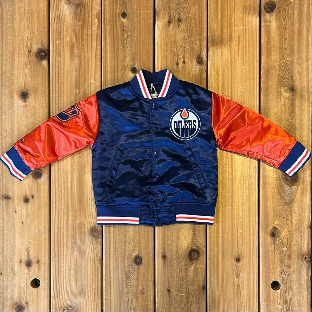 Edmonton Oilers NHL Toddler Satin Jacket | Mitchell & Ness – The Sport ...