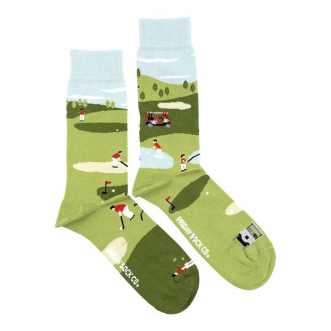 Friday Sock Co. Men's Funny Golf Scenes Socks – The Sport Gallery