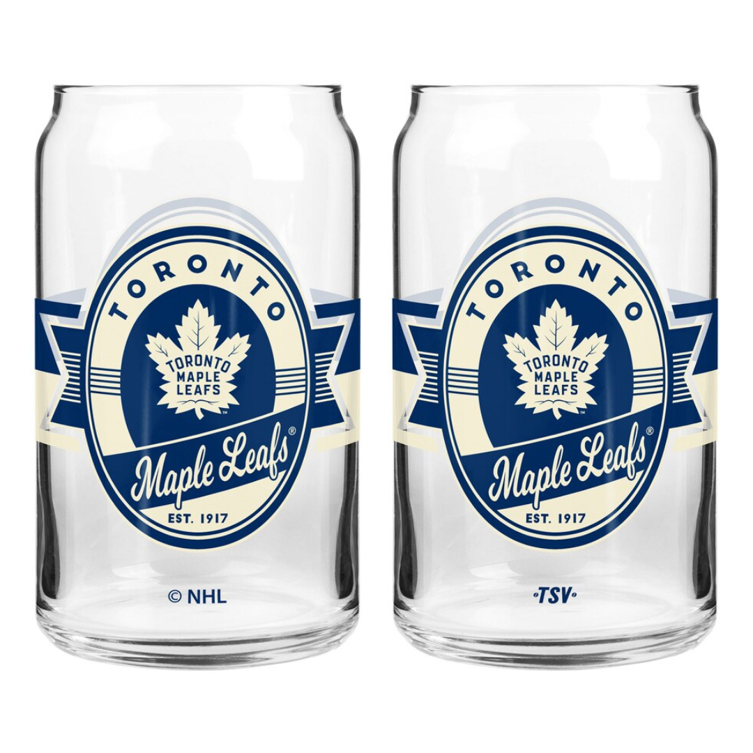 Toronto Maple Leafs Nostalgia Can Glass 2pk Set – The Sport Gallery