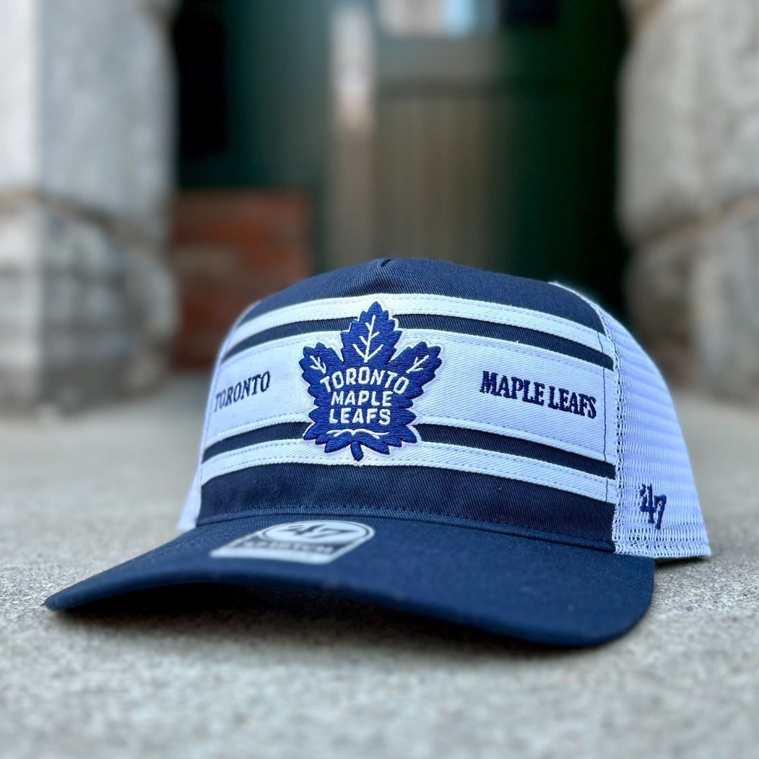 Toronto Maple Leafs NHL Double Header Super Stripe Trucker Hitch Hat ...