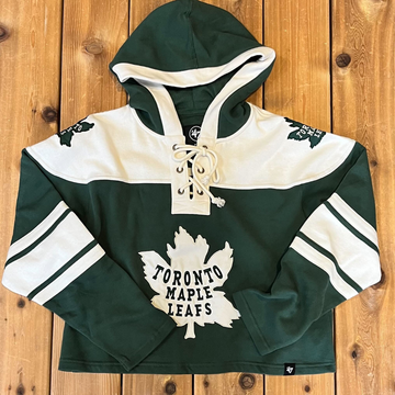 Toronto Maple Leafs Womens Vintage Cropped Jersey Hoodie – The Sport ...