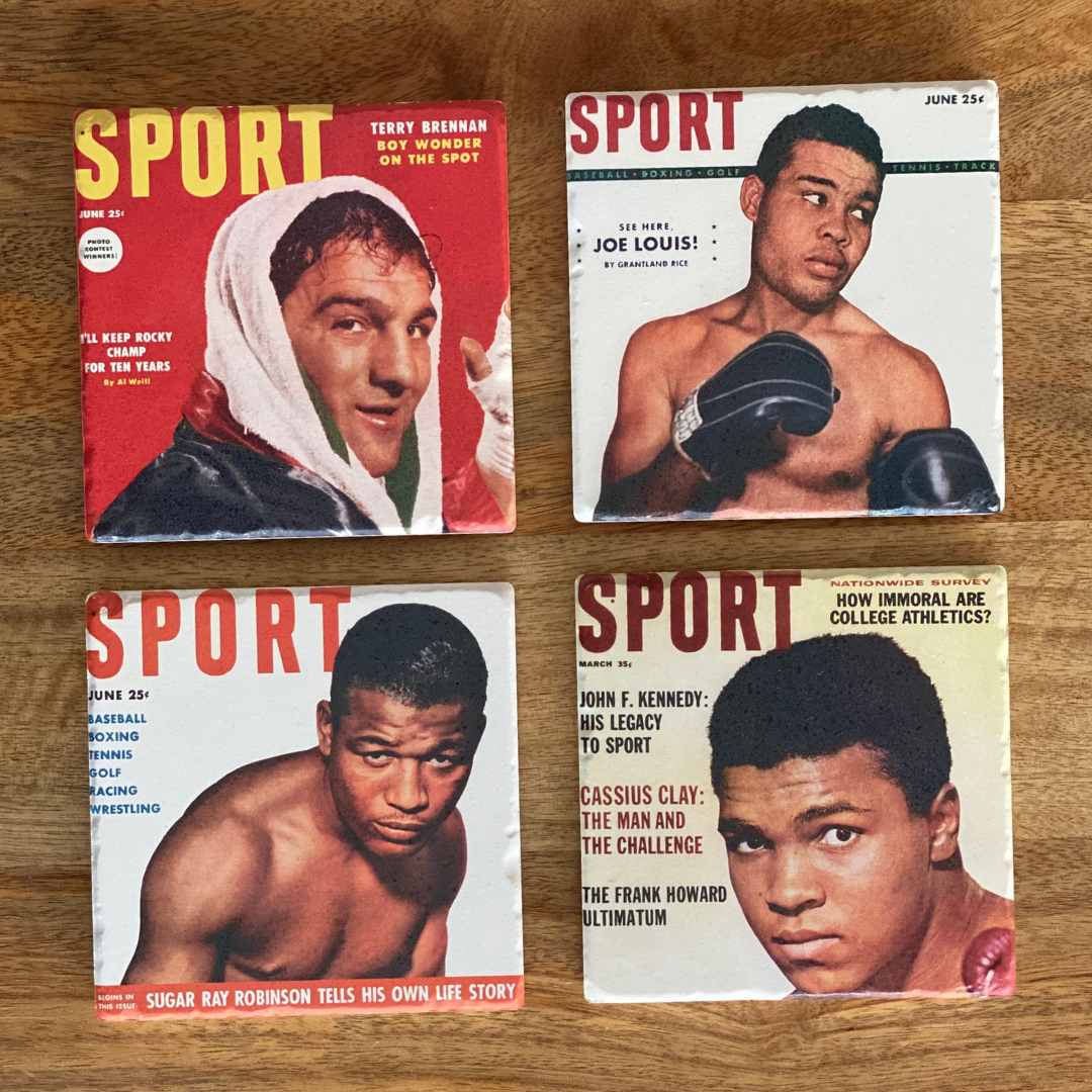 SPORT Magazine Vintage Boxing Covers Coasters – The Sport Gallery