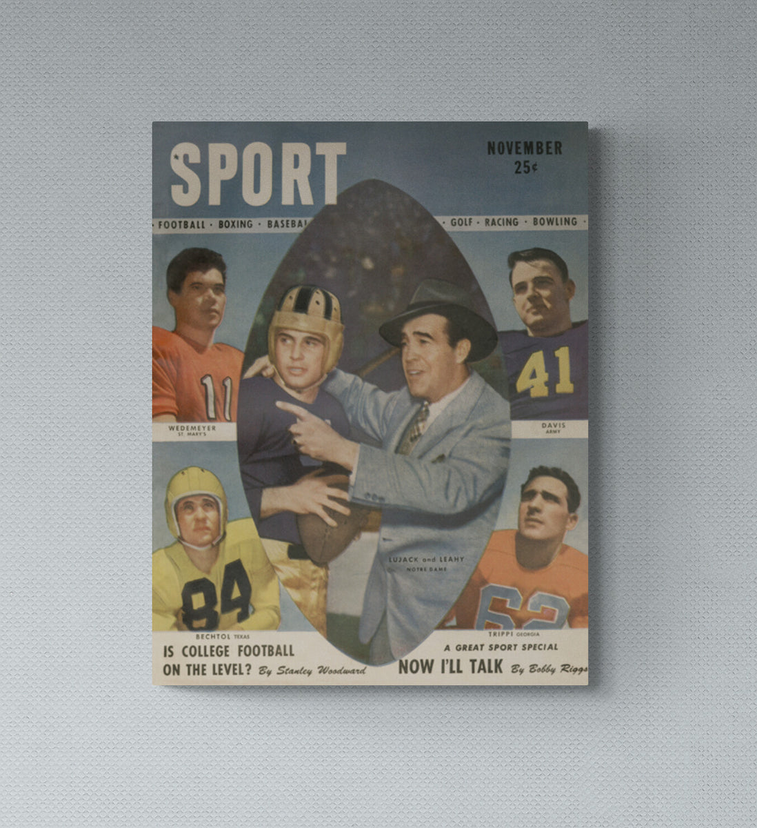 November 1946 SPORT Cover (Frank Leahy, Johnny Lujack Notre Dame, Glen ...