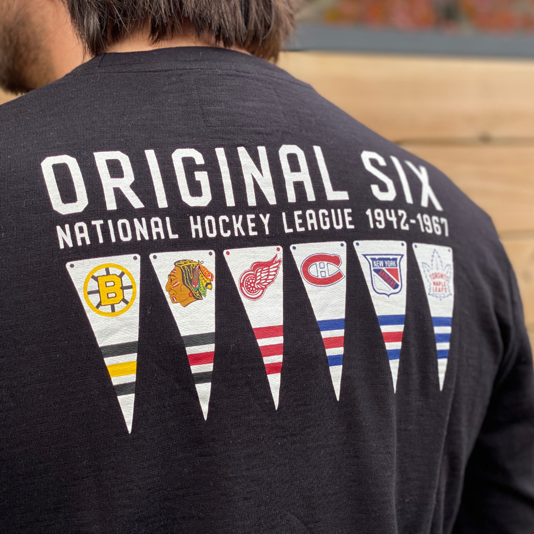 Original Six NHL History Long Sleeve Pennant Shirt (Black) – The Sport ...