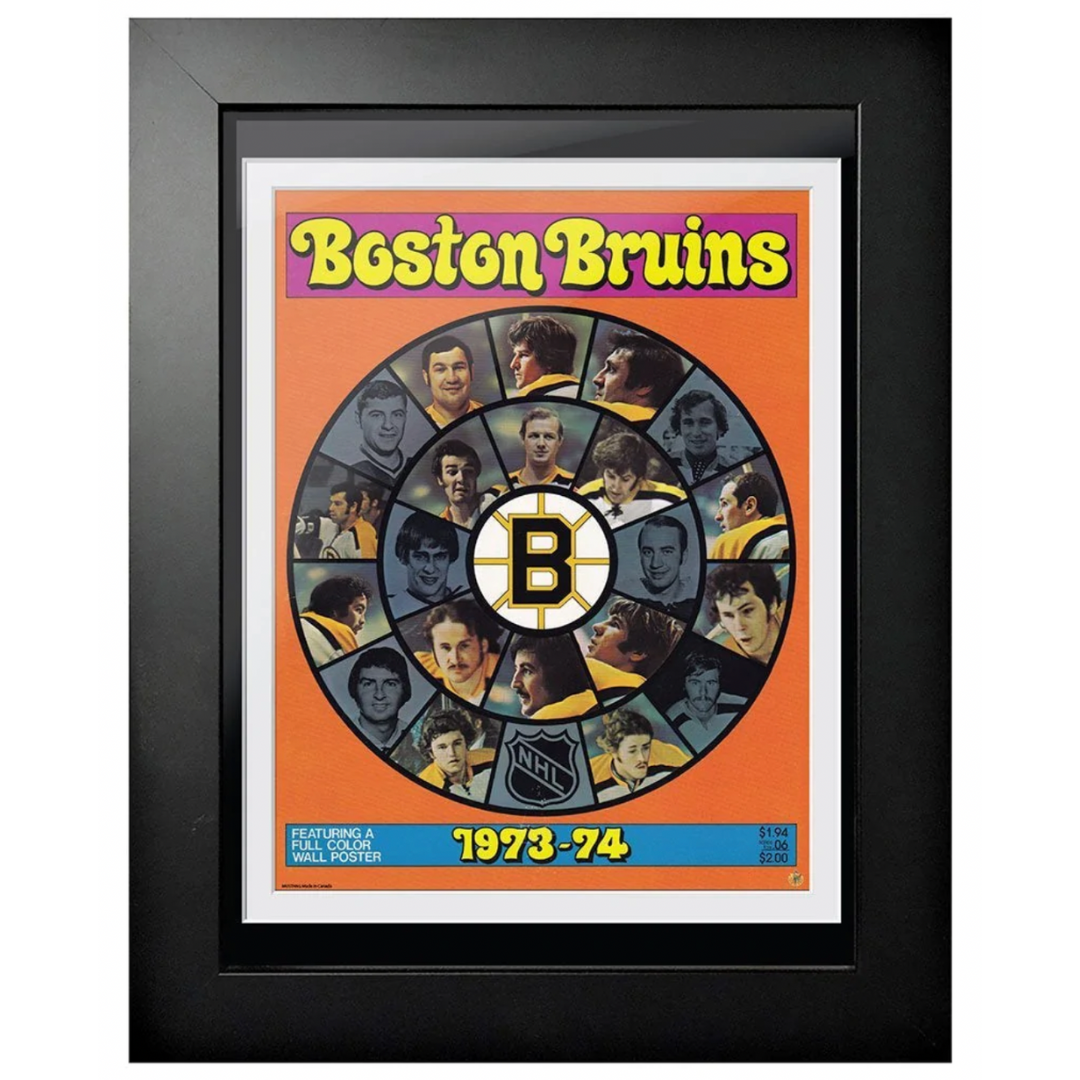 Boston Bruins Vintage Program Cover - 1973 Player Wheel Print/Framed ...