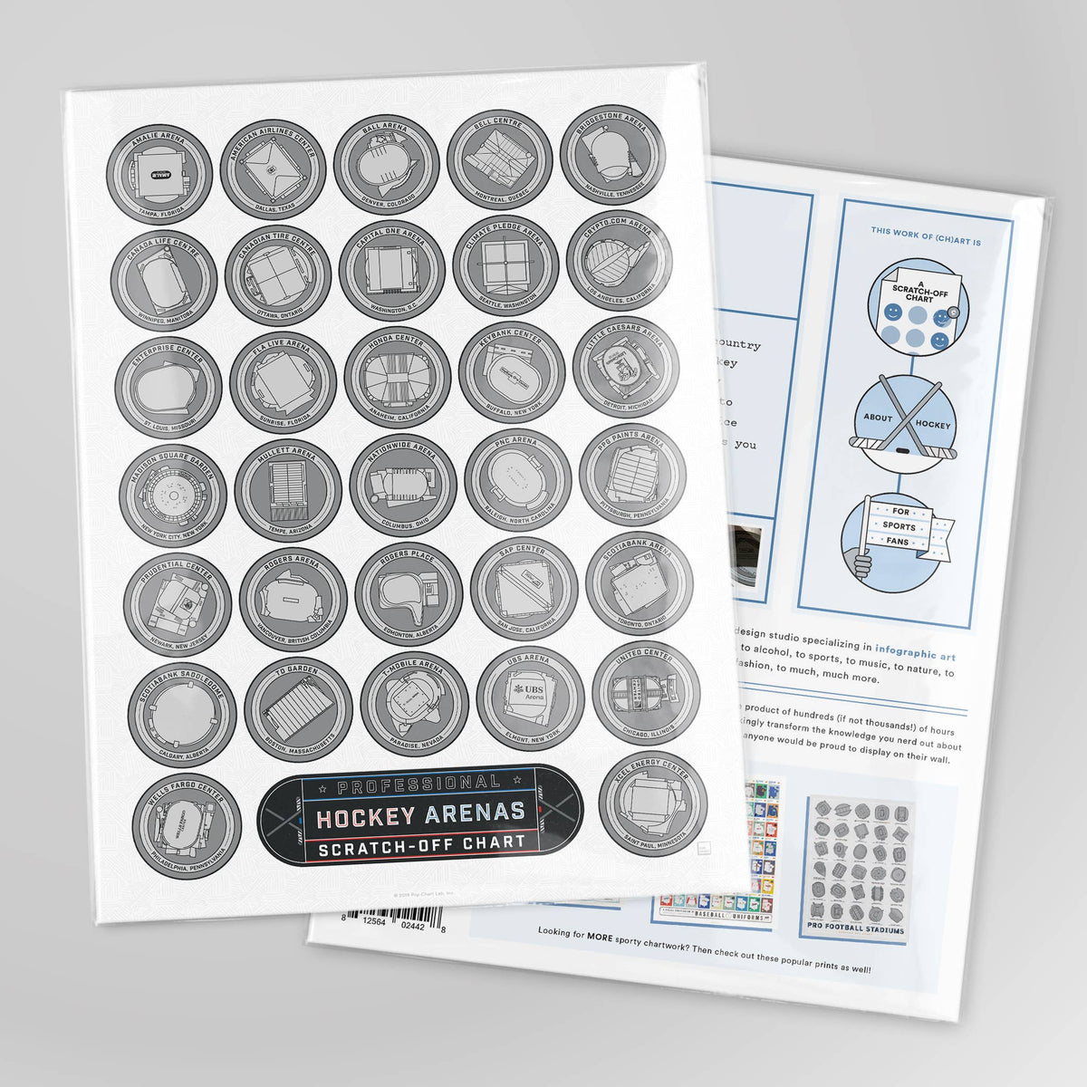 Pro Hockey Arenas Scratch-off Chart | 12" x 16" art print – The Sport ...