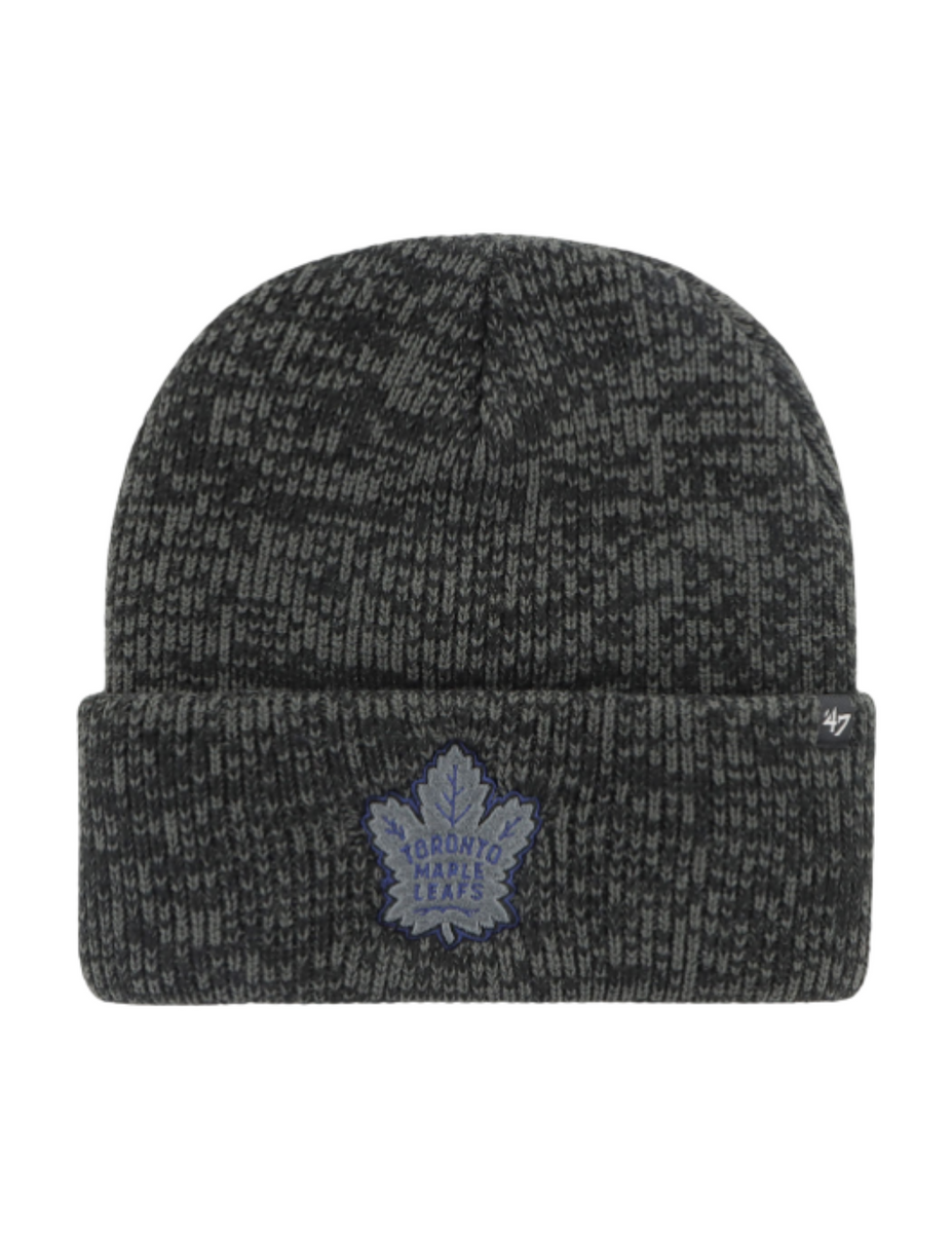 Toronto Maple Leafs Carbon Brain Freeze Cuff Knit Toque (Black) – The ...
